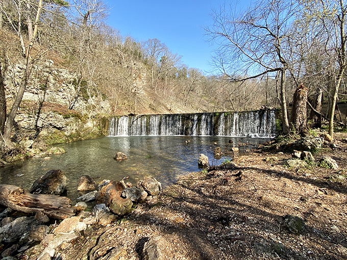 Mother Nature's infinity pool. This wider waterfall creates a serene soundtrack that instantly lowers blood pressure better than any meditation app.
