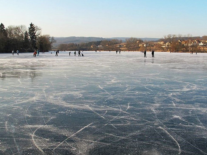 Winter transforms Essex ponds into natural skating rinks where locals glide across the ice as their ancestors have for generations.