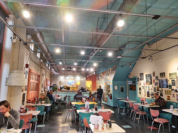 The unmistakable buzz of a beloved diner in full swing. Every table tells a different story, but everyone's there for the same reason&mdash;breakfast bliss.