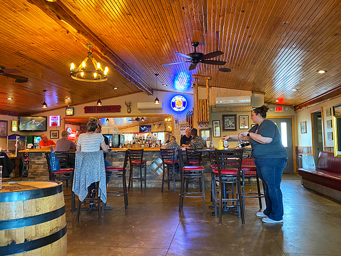 The bar area&mdash;where locals gather and visitors become locals, at least for one bourbon-soaked evening of carnivorous camaraderie.