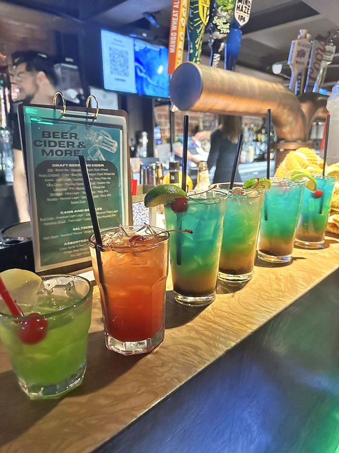 Colorful cocktails lined up like a liquid rainbow&mdash;each one more Instagram-worthy than the last. Taste the spectrum, one sip at a time.