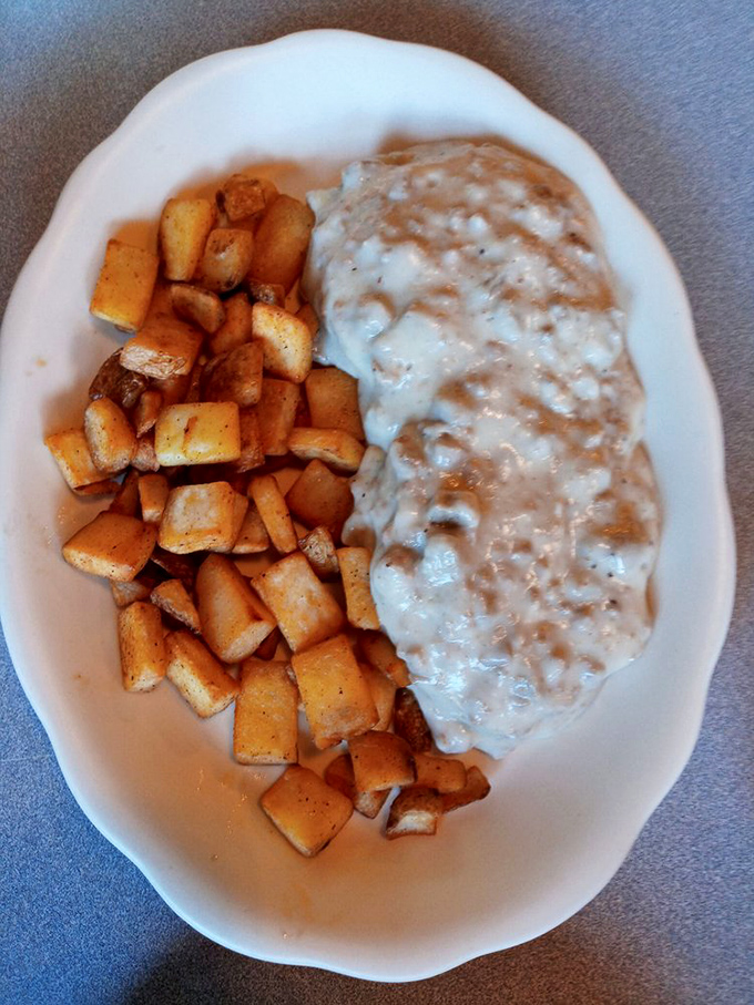 Biscuits and gravy: the breakfast that hugs you from the inside. These golden home fries are the perfect supporting cast to this Southern comfort classic.