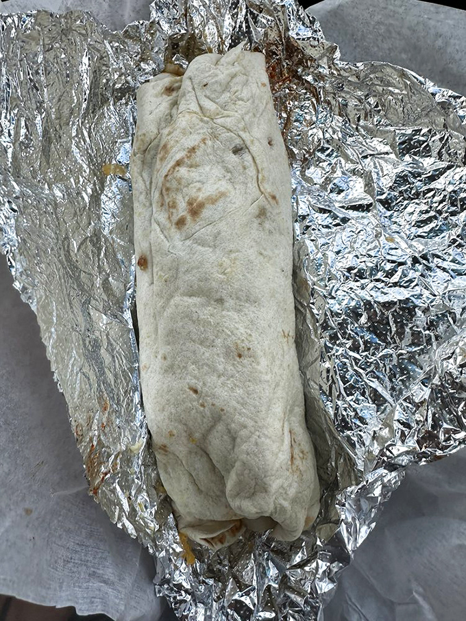 The breakfast burrito in its natural habitat &ndash; foil-wrapped perfection that makes morning people out of even the most dedicated night owls.