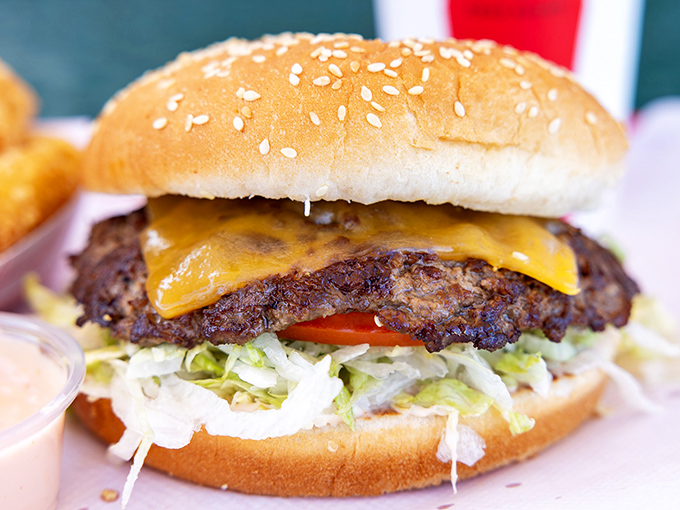 A perfectly constructed cheeseburger that makes you wonder why you ever bothered with fancy restaurants in the first place. 