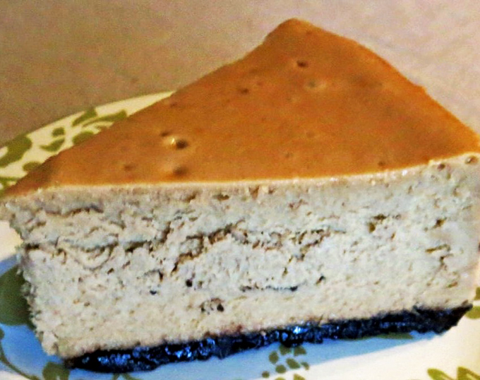 This cheesecake has the kind of perfect texture that makes you close your eyes involuntarily with the first bite. Resistance is both futile and foolish.