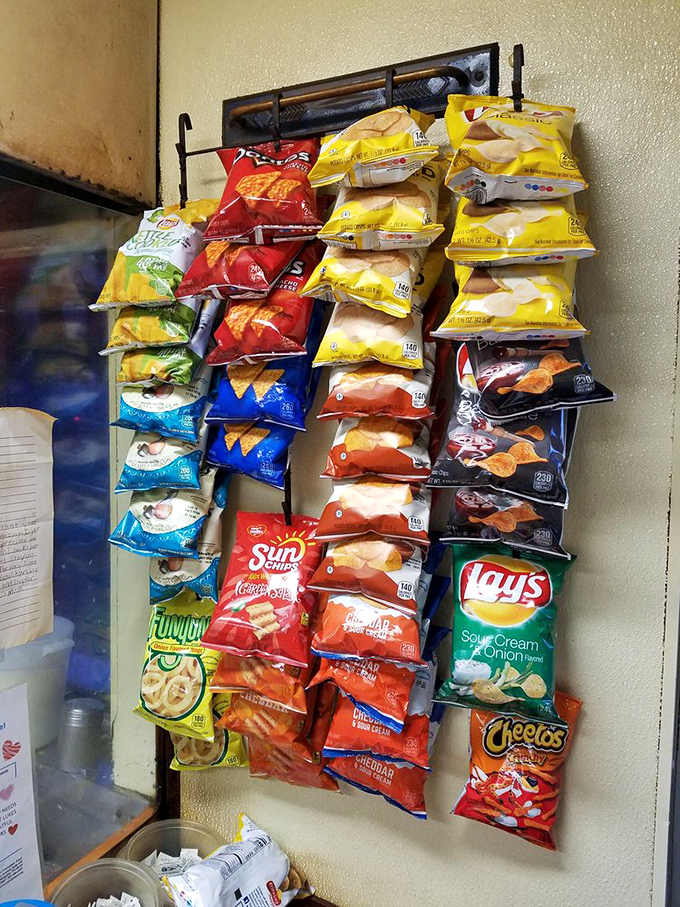 Chip selection that would make a vending machine jealous. Because every perfect slider deserves the perfect crunchy sidekick.