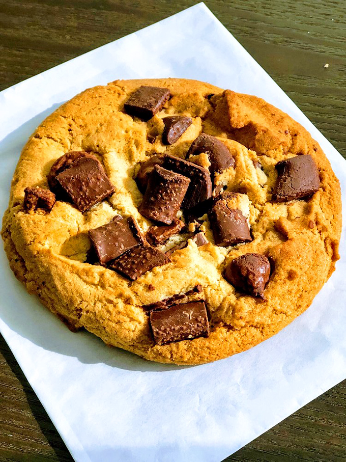 A chocolate chip cookie that doesn't mess around&mdash;chunky, golden, and studded with chocolate like stars in a buttery sky.