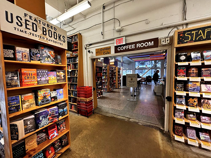The Coffee Room sits strategically positioned&mdash;because what pairs better with a good book than caffeine and the possibility of an accidental coffee ring?