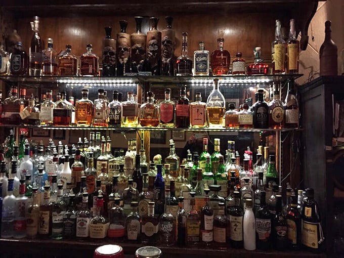 This isn't just a liquor selection&mdash;it's a library of possibilities, with each bottle promising its own unique story and aftermath.