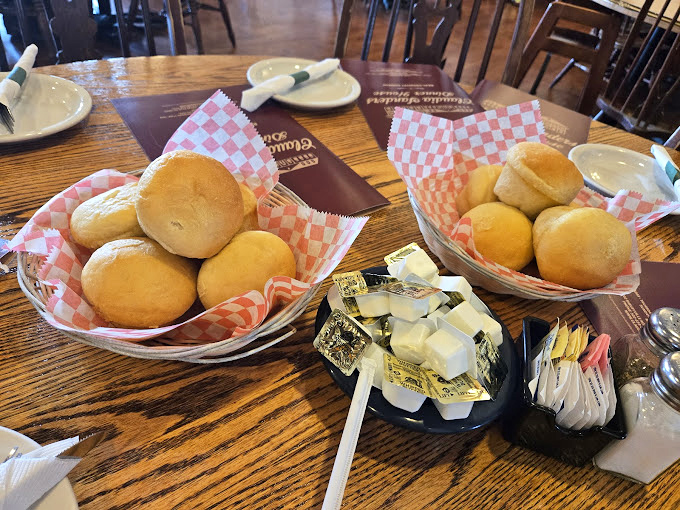 Fresh-baked rolls nestled in checkered baskets&mdash;the perfect vehicles for sopping up every last drop of gravy on your plate.