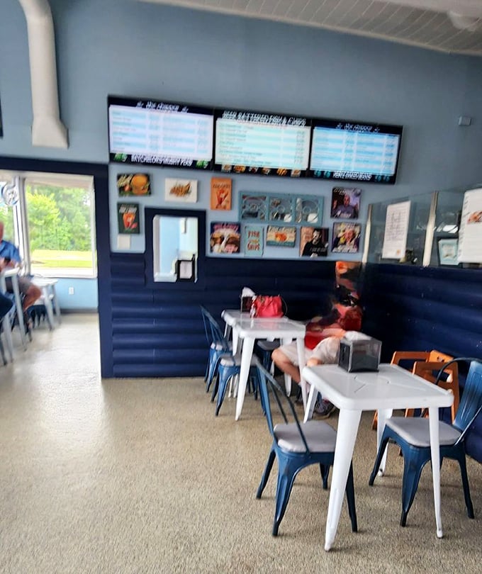 Simple, clean, and focused on the food &ndash; The Chipper's interior says, "We're not here for the frills; we're here for the thrills of perfect fish and chips."