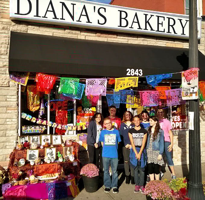 The storefront comes alive with colorful papel picado and festive decorations. Cherokee Street's sweetest corner just got even sweeter.