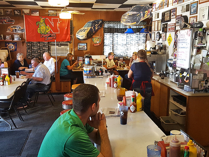 Where locals gather for more than just food. The dining room buzzes with the particular energy that only exists when regulars and good coffee collide.