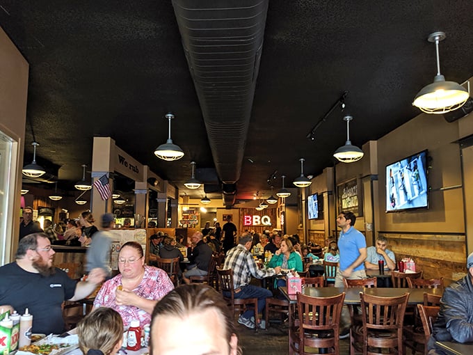 The true measure of a great barbecue joint: happy faces, full tables, and that buzzing energy that says, "Everyone in this room has made an excellent decision."