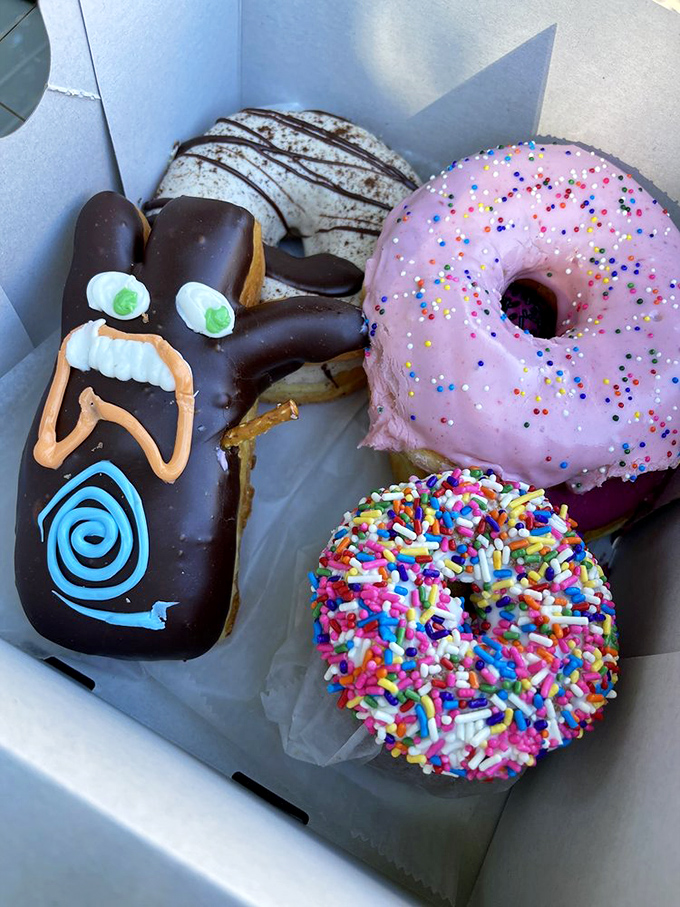 A box of pure happiness. This collection of glazed masterpieces would make even the most committed health enthusiast temporarily reconsider their life choices.