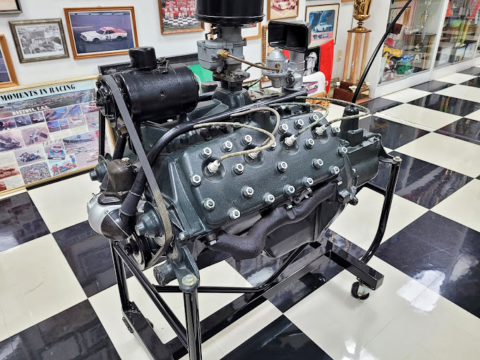 The beating heart of racing history: this meticulously preserved engine block represents mechanical genius that forever changed how teams approached speed.