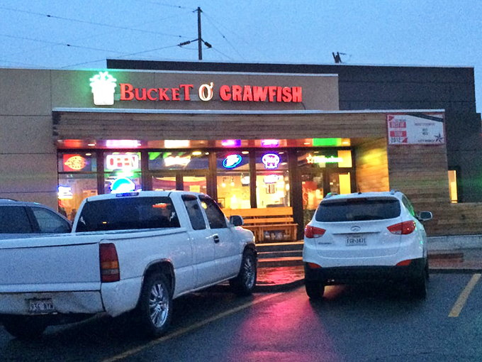 As evening falls, the neon glow beckons seafood pilgrims from across Utah. Like a lighthouse for the landlocked, guiding hungry sailors home.