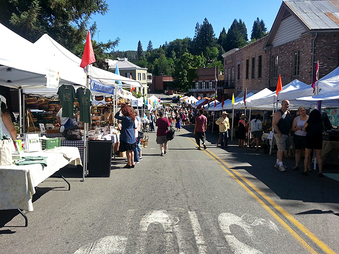 The farmers market transforms streets into a bustling bazaar where the produce doesn't need filters to look Instagram-worthy.