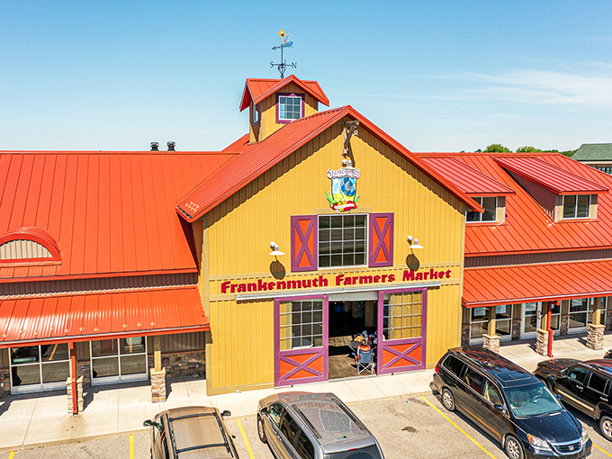 The Frankenmuth Farmers Market brings local flavor to this tourist destination. That bright yellow barn houses Michigan-grown treasures that would make any Bavarian farmer proud.