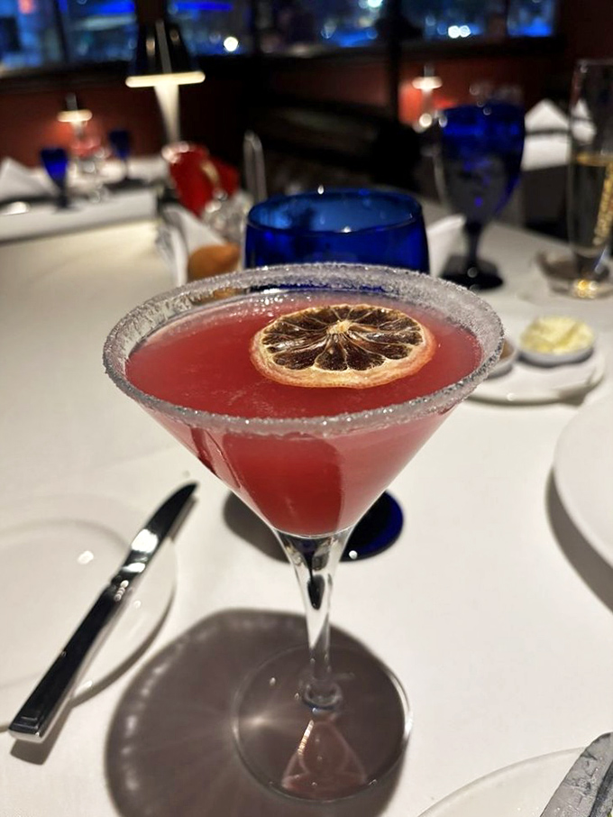 This isn't just a cocktail; it's a sunset in a glass with a sugar rim. The huckleberry lemon drop practically screams "Idaho sophistication" with every sip.