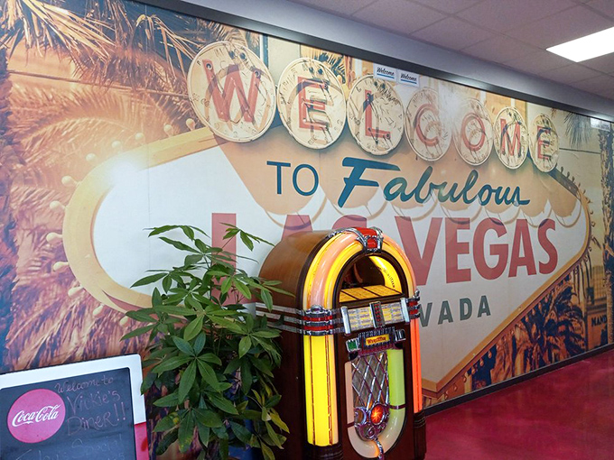 That jukebox isn't just decoration&mdash;it's a time machine offering musical accompaniment to your meal from an era when songs had actual melodies.