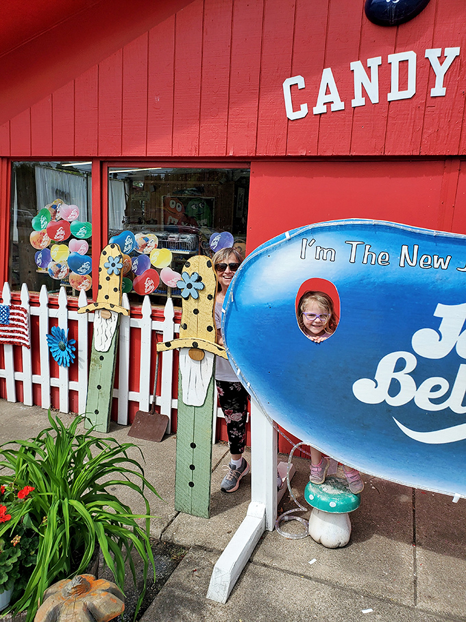 The Jelly Belly photo op cutout creates Instagram moments sweeter than the candies themselves &ndash; childhood joy knows no age limit.