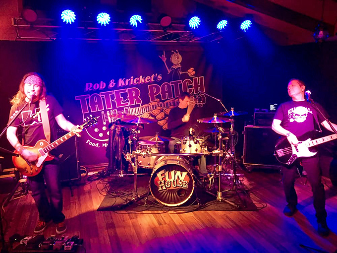 Tater Patch transforms from diner to music venue after dark, proving this spot feeds both stomach and soul with equal passion.