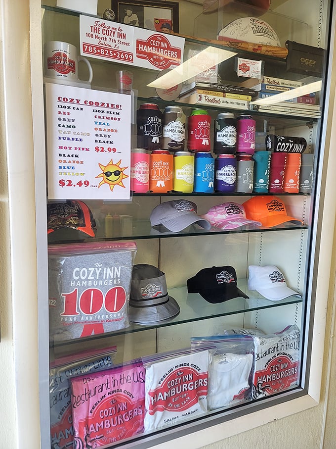 Cozy Inn merch: because sometimes you need proof you survived the onion experience. These souvenirs smell significantly better than the real thing.