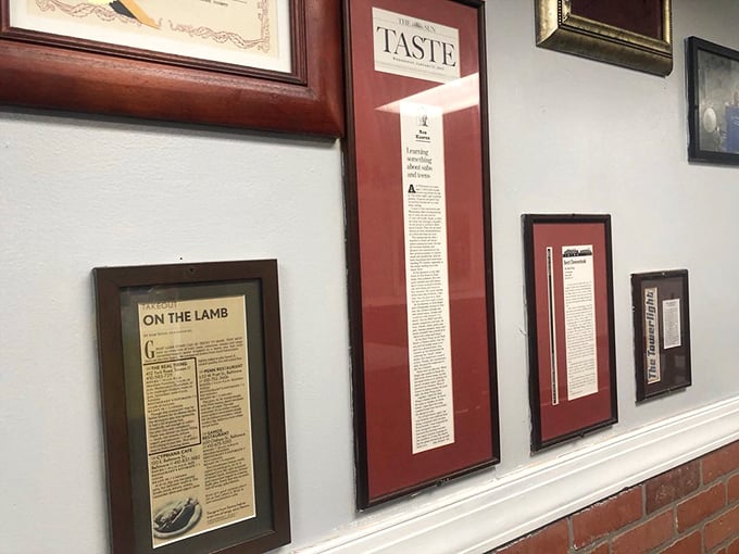 Those framed reviews aren't just decoration&mdash;they're trophies earned through years of consistent excellence and loyal customers.