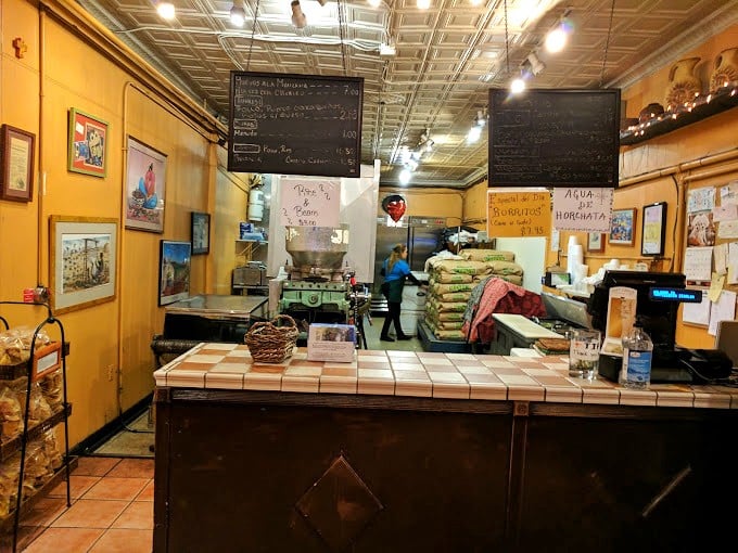 The counter where dreams come true, if your dreams involve handmade tortillas and authentic Mexican flavors. The worn tile speaks to years of satisfied customers.
