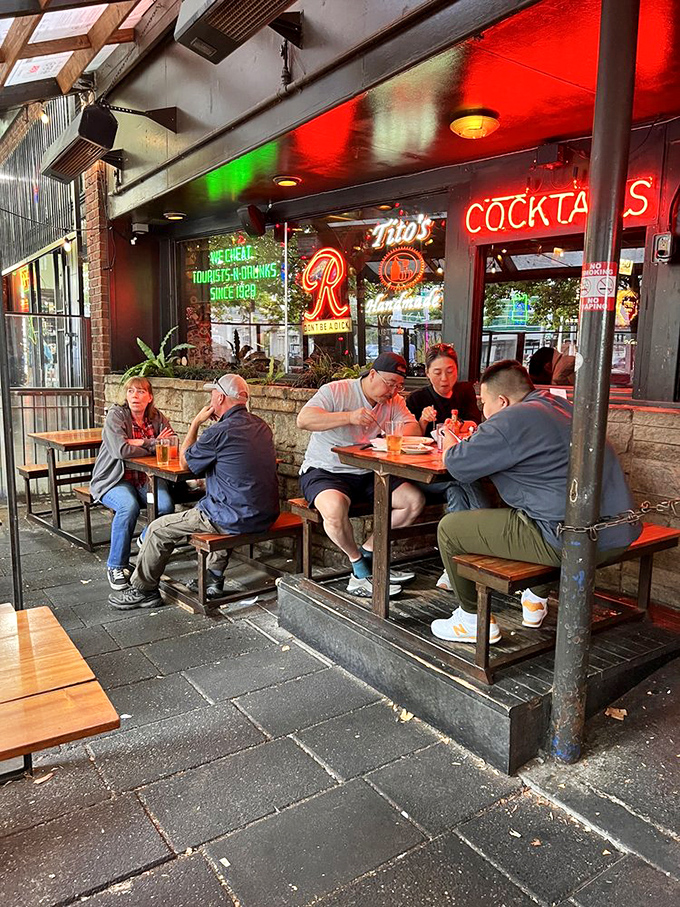 The outdoor seating offers prime people-watching with your pancakes&mdash;Seattle's version of dinner and a show.