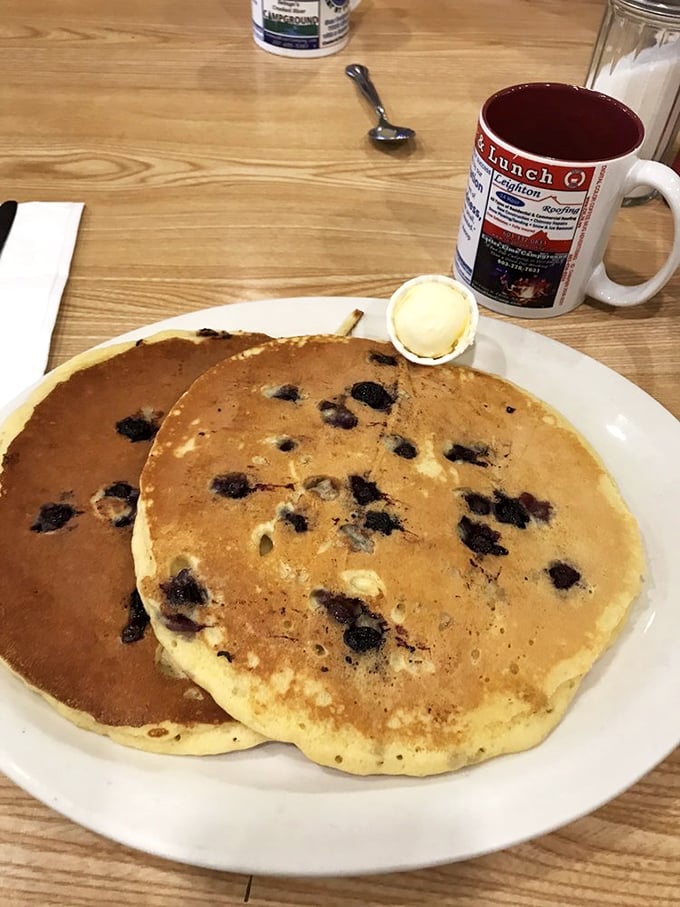 Blueberry pancakes that put those fancy brunch spots to shame&mdash;the kind that make you wonder why you'd ever need anything fancier.