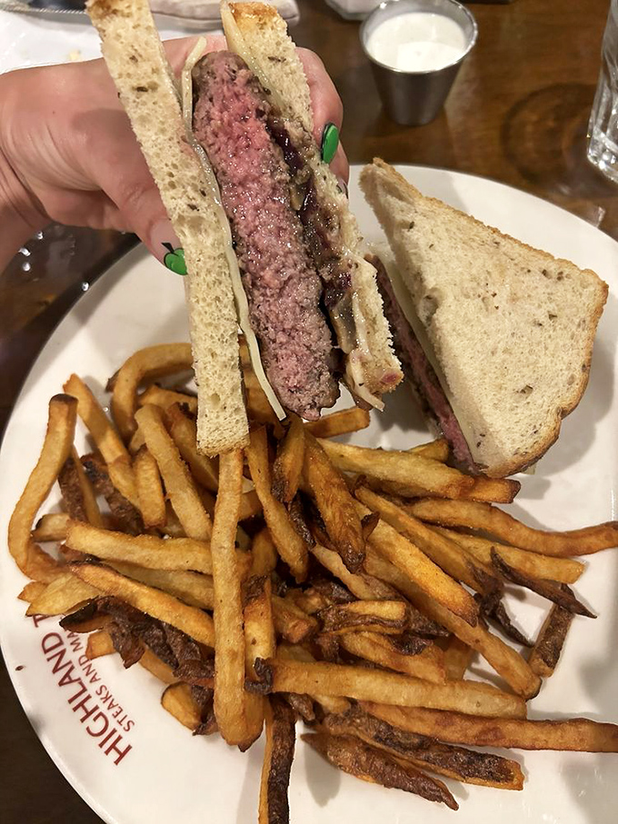 The patty melt&mdash;sandwich royalty that never goes out of style. Perfectly griddled bread revealing a pink center that's worth every napkin.