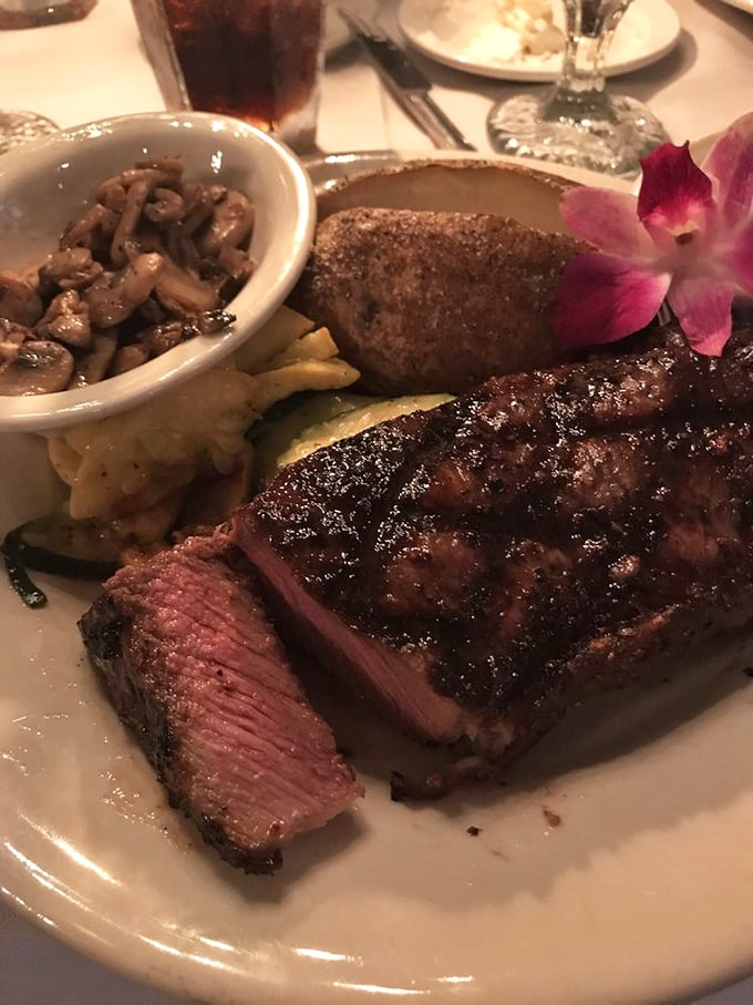 The perfect medium-rare isn't just a temperature—it's a philosophy at Spread Eagle, where steaks are treated with the reverence they deserve.