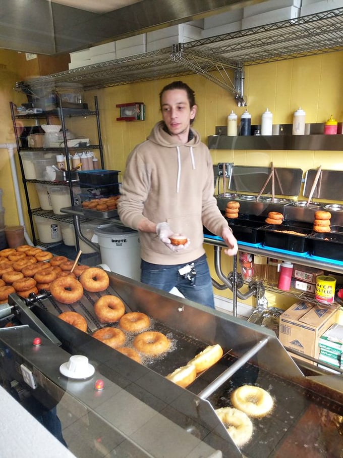Behind the scenes where donut dreams become reality. The alchemy of transforming simple dough into golden rings of joy.