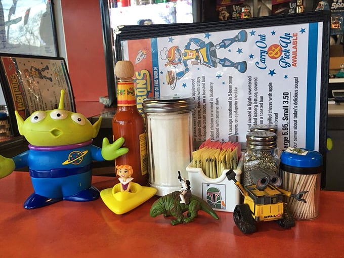 These aren't just condiment holders&mdash;they're a gathering of pop culture's finest, keeping watch over your meal like tiny, plastic guardians.