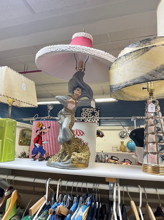 This dancer lamp elevates kitsch to art form status. The kind of conversation piece that makes guests say, "Where on earth did you find that?"