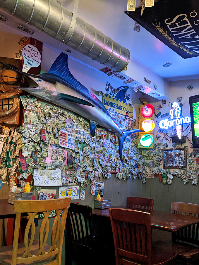 Money literally on the walls&mdash;the only place where your cash might be better spent than on another round of fish and chips.