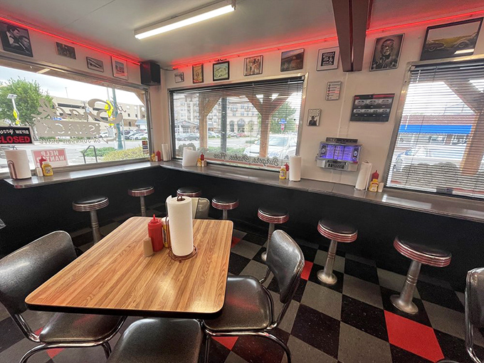 Window seats: where you can people-watch outside while your taste buds are having their own party inside.