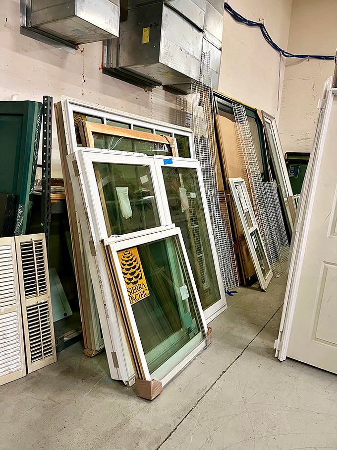 Window shopping takes on literal meaning here&mdash;architectural salvage that promises to either frame your future view or inspire weekend projects.