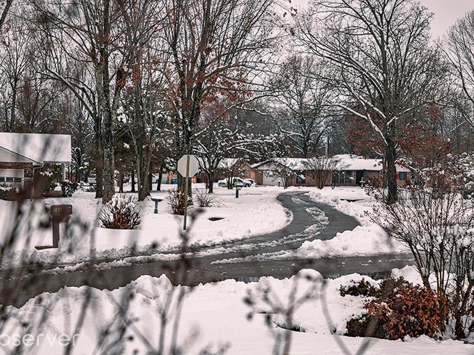 Winter transforms Mountain View into a snow globe scene, where silence is broken only by the occasional melody drifting from a warm cabin.