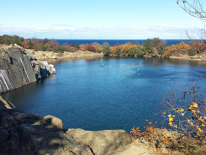 The quarry at Halibut Point State Park&mdash;where industrial scars have healed into something more beautiful than anyone could have planned.