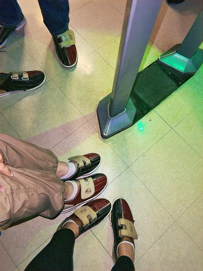 The universal equalizer: Those two-toned rental shoes that somehow make everyone's feet look like they're dressed for a 1950s sock hop.