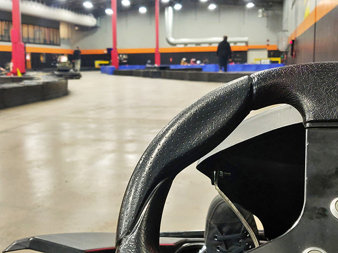 The business end of fun&mdash;where hands grip steering wheels like life itself depends on perfect cornering and finding that racing line.