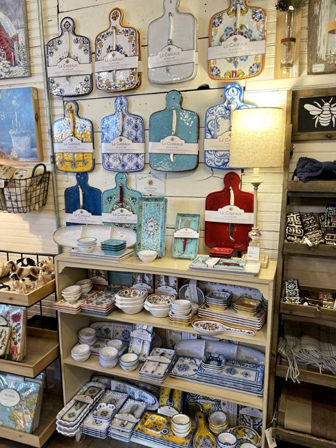 These decorative cutting boards transform kitchen walls into galleries. Functional art that makes cooking feel like a Renaissance affair.