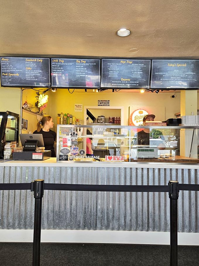The ordering counter&mdash;where dreams and hunger meet reality. Those digital menu boards list the day's offerings, but regulars already know exactly what they want.