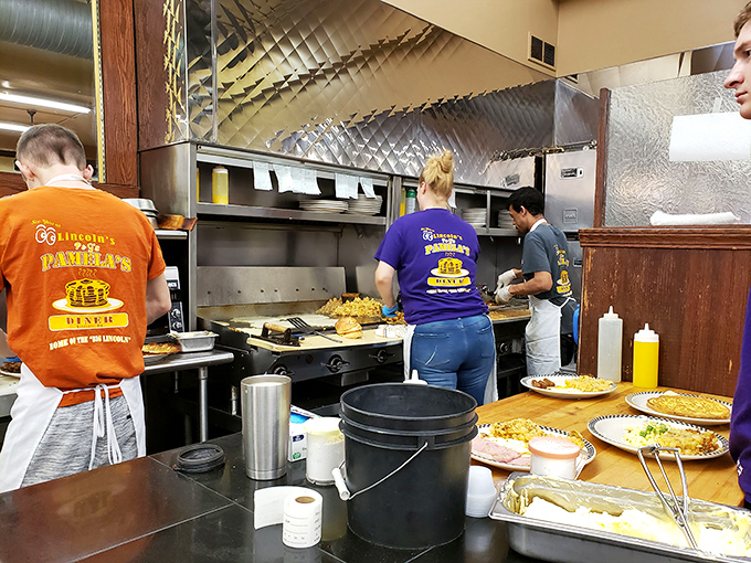 Behind the scenes magic: where ordinary ingredients transform into extraordinary breakfast memories. The kitchen crew makes it look easy.