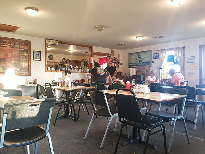 The dining room where memories are made. Simple tables, paper menus, and food that will haunt your dreams for years to come.