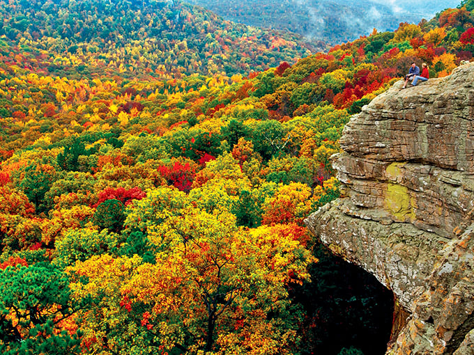 Fall in the Ouachitas explodes with colors so vivid you'd swear Mother Nature hired a Hollywood set designer just for Arkansas' autumn showcase.