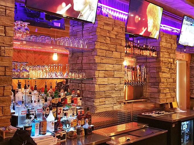The bar area doesn't just serve drinks&mdash;it creates the perfect backdrop for stories that get better with each telling and each sip.